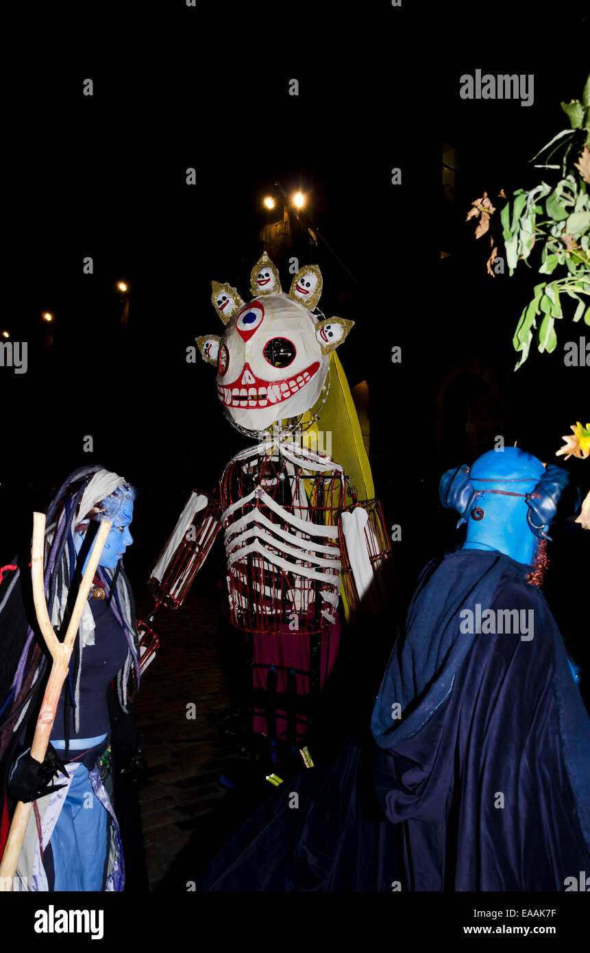 Large unusual character taking part in the Samhuinn Fire Festival in ...