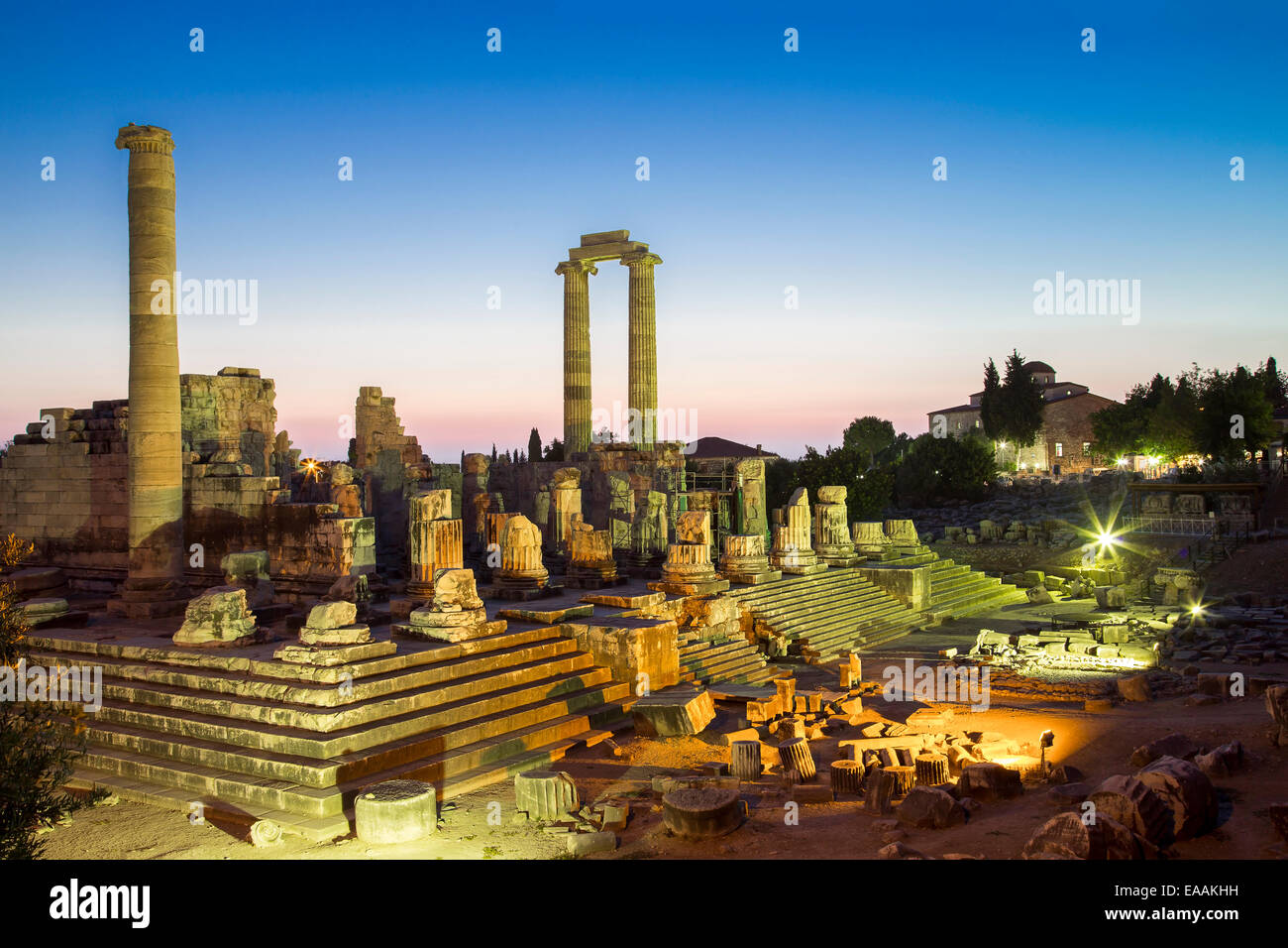 Temple of Apollo ruins in Didyma antique city Turkey 2014 Stock Photo ...