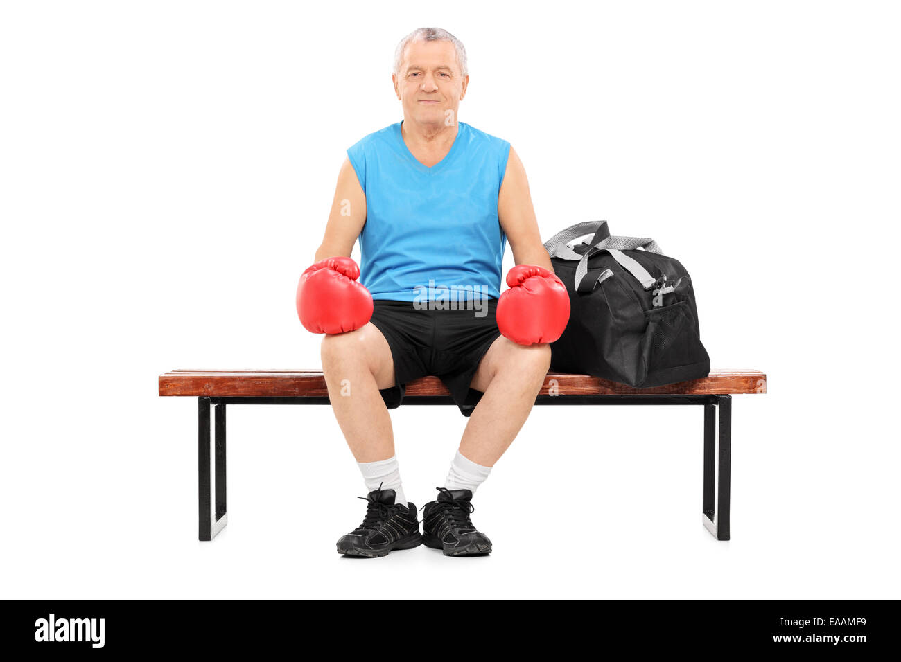 Boxer sitting man Cut Out Stock Images & Pictures - Alamy