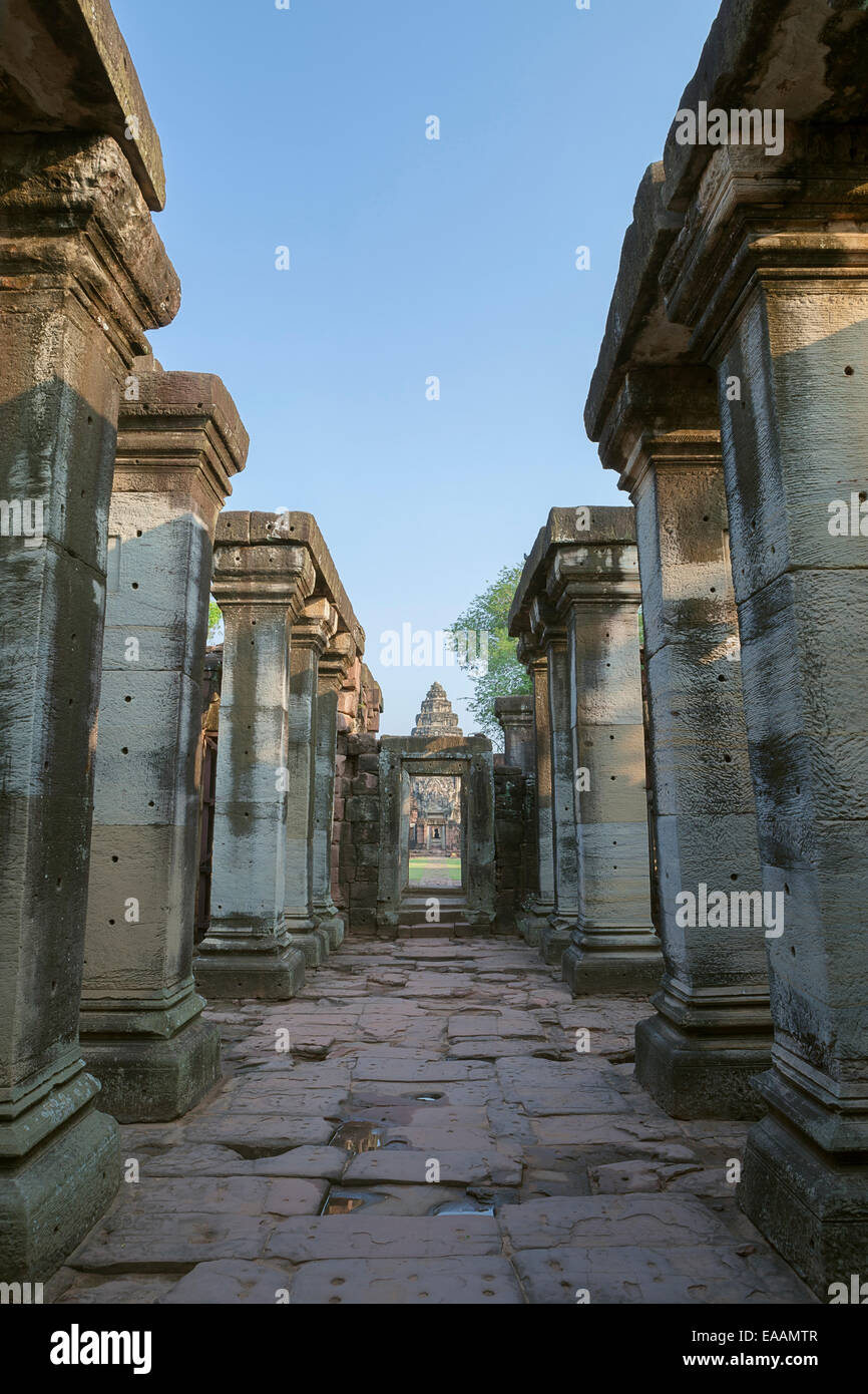 The ruins of Prasat Hin Phimai temple, Phimai historical park, Thailand ...