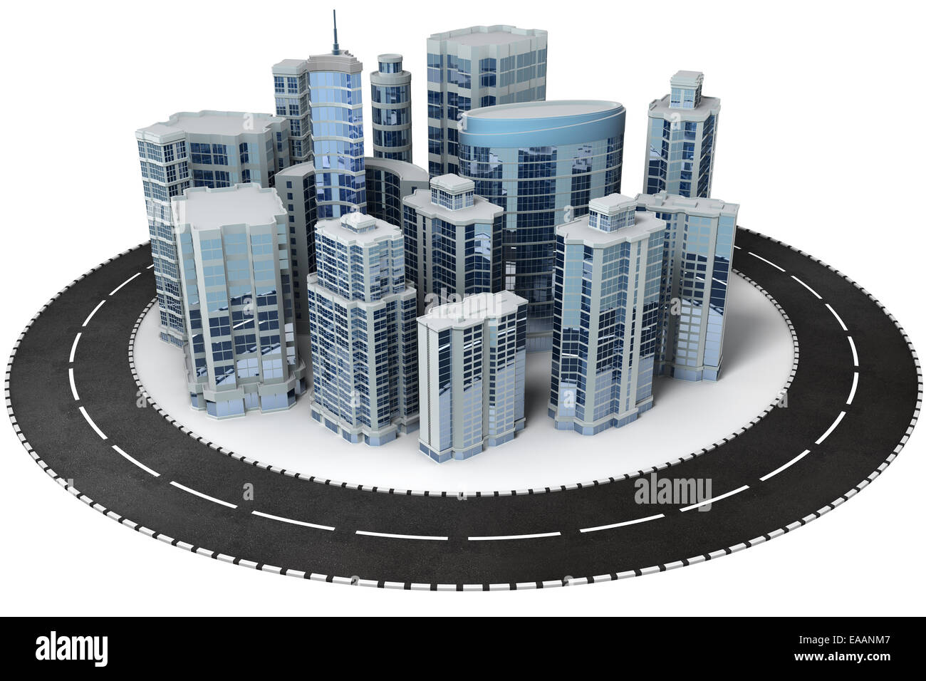 Surrounded by office buildings Cut Out Stock Images & Pictures - Alamy