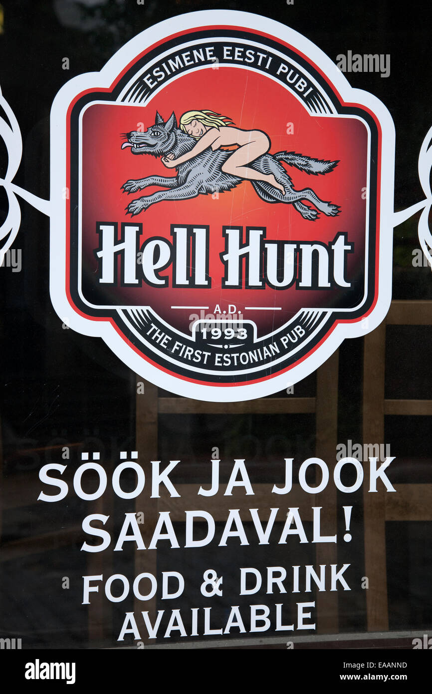 Hell Hunt Bar, Pub and Restaurant, Tallinn, Estonia Stock Photo - Alamy