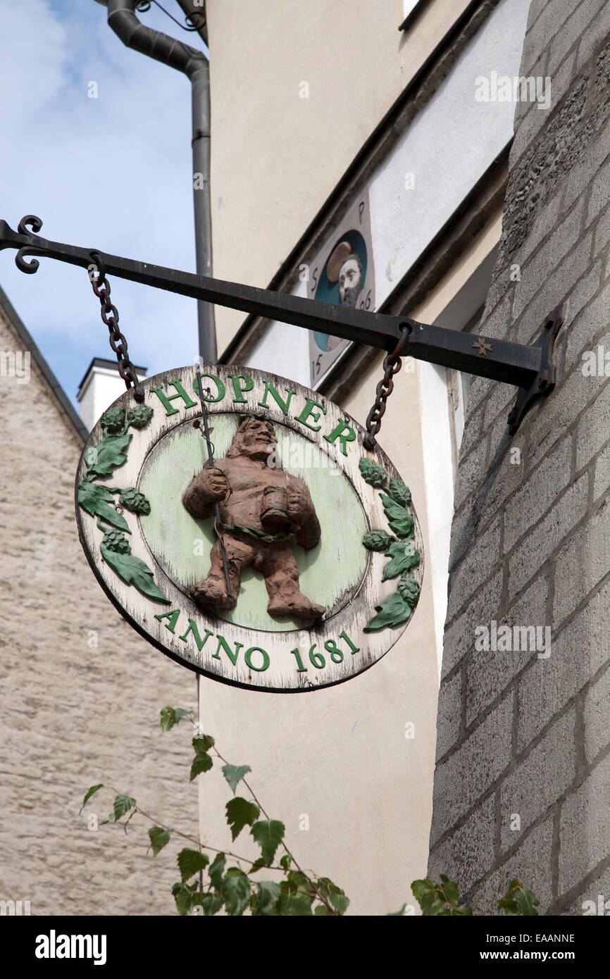 Hopner Restaurant Sign; Tallinn; Estonia Stock Photo - Alamy