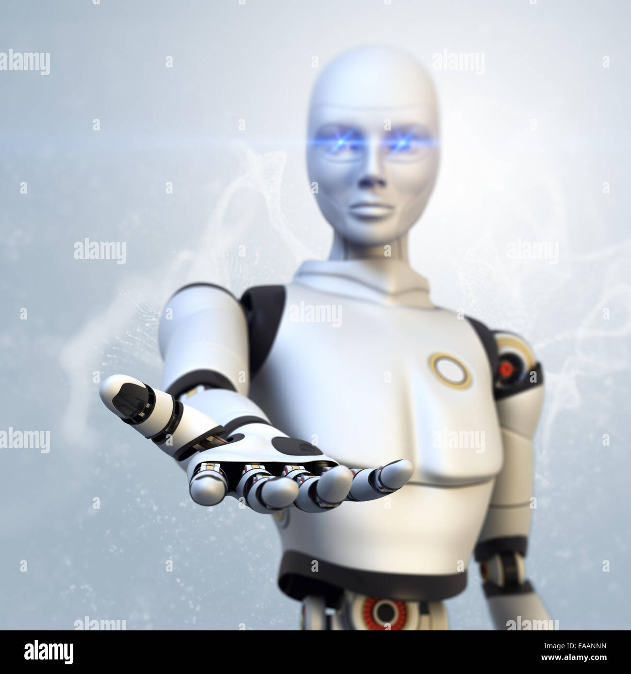 Robot giving his hand Stock Photo - Alamy