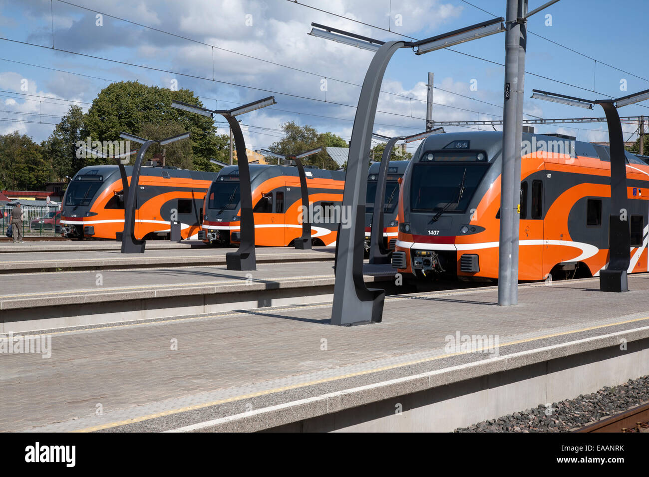 Trains at Tallinn Railway Station, Estonia Stock Photo - Alamy