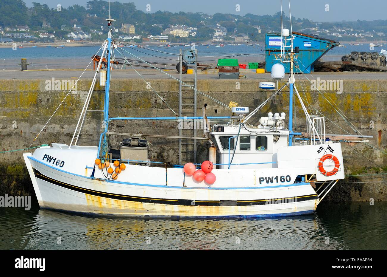 A Fishing Boat in the harbour at Padstow Cornwall England, UK Stock ...