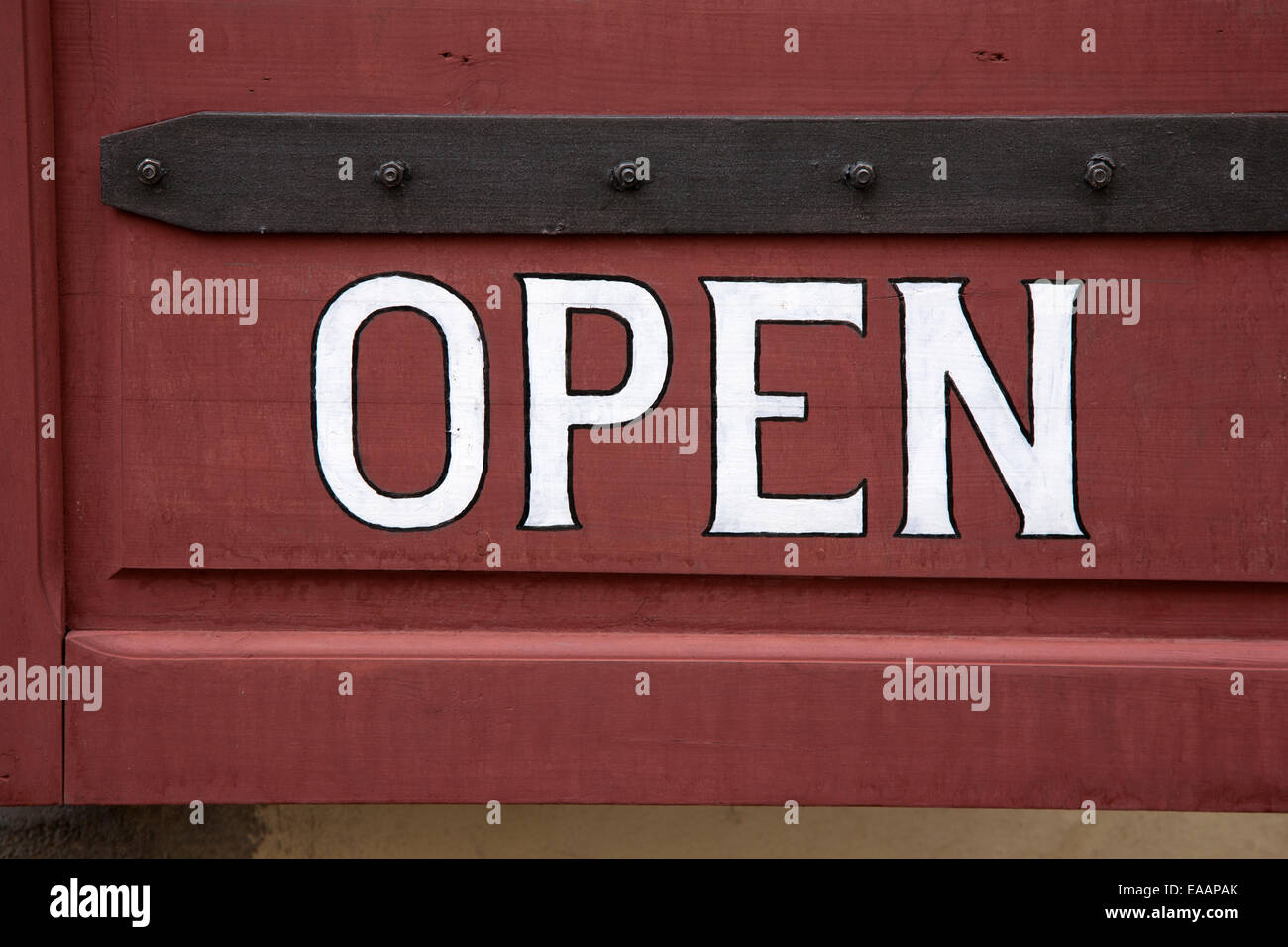Open Sign outside Bar Restaurant or Cafe Stock Photo - Alamy