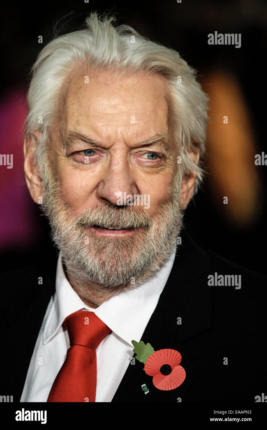 Donald Sutherland attends the World Premiere of The Hunger Games ...