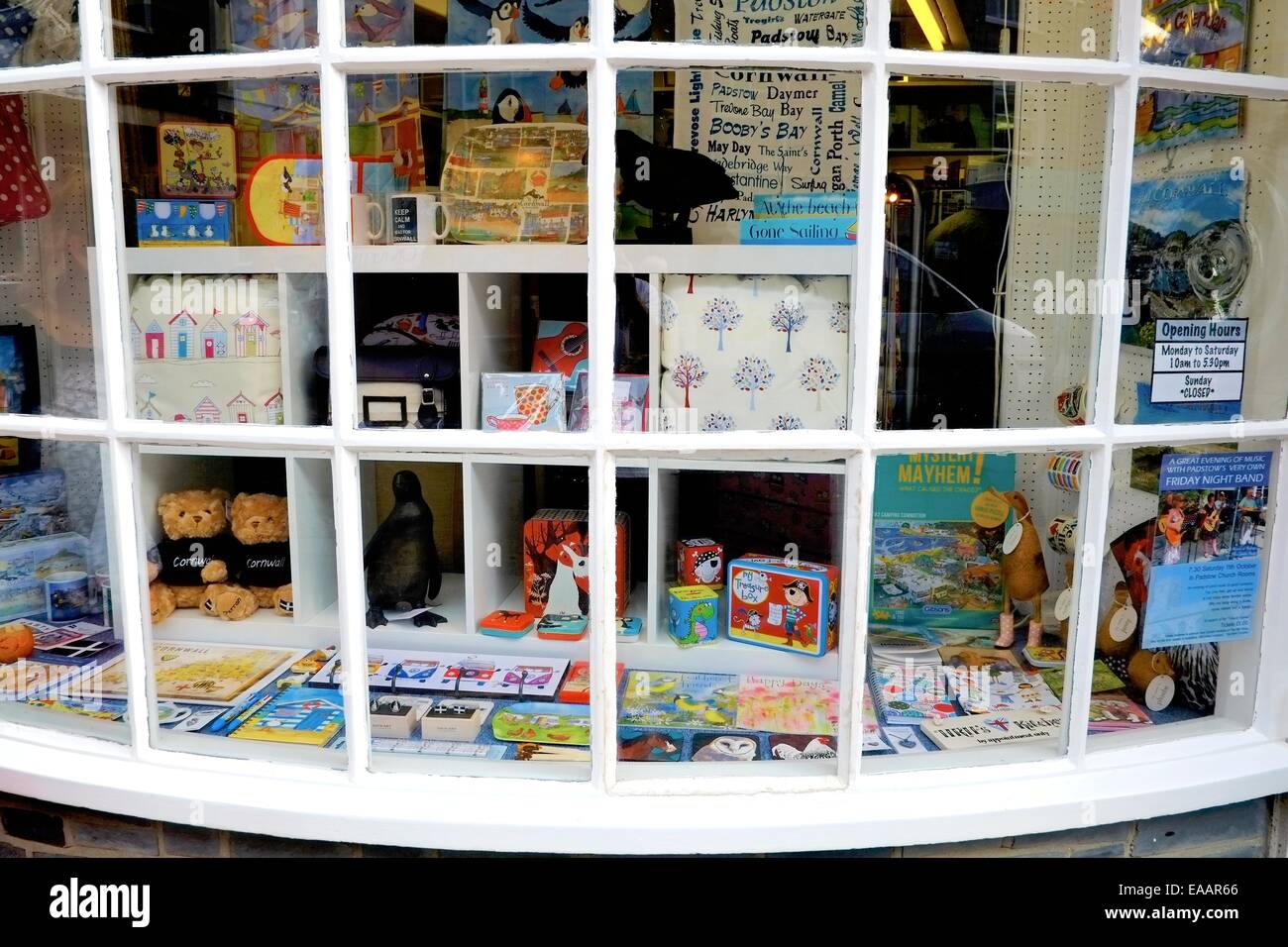 Holiday souvenir shop window St Ives Cornwall England uk Stock Photo ...