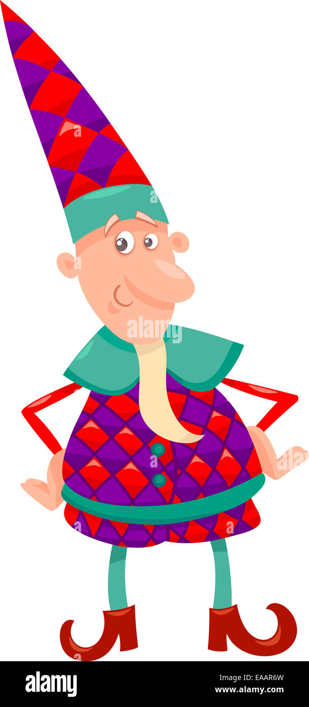 Cartoon Illustration of Fantasy or Christmas Elf Stock Photo - Alamy