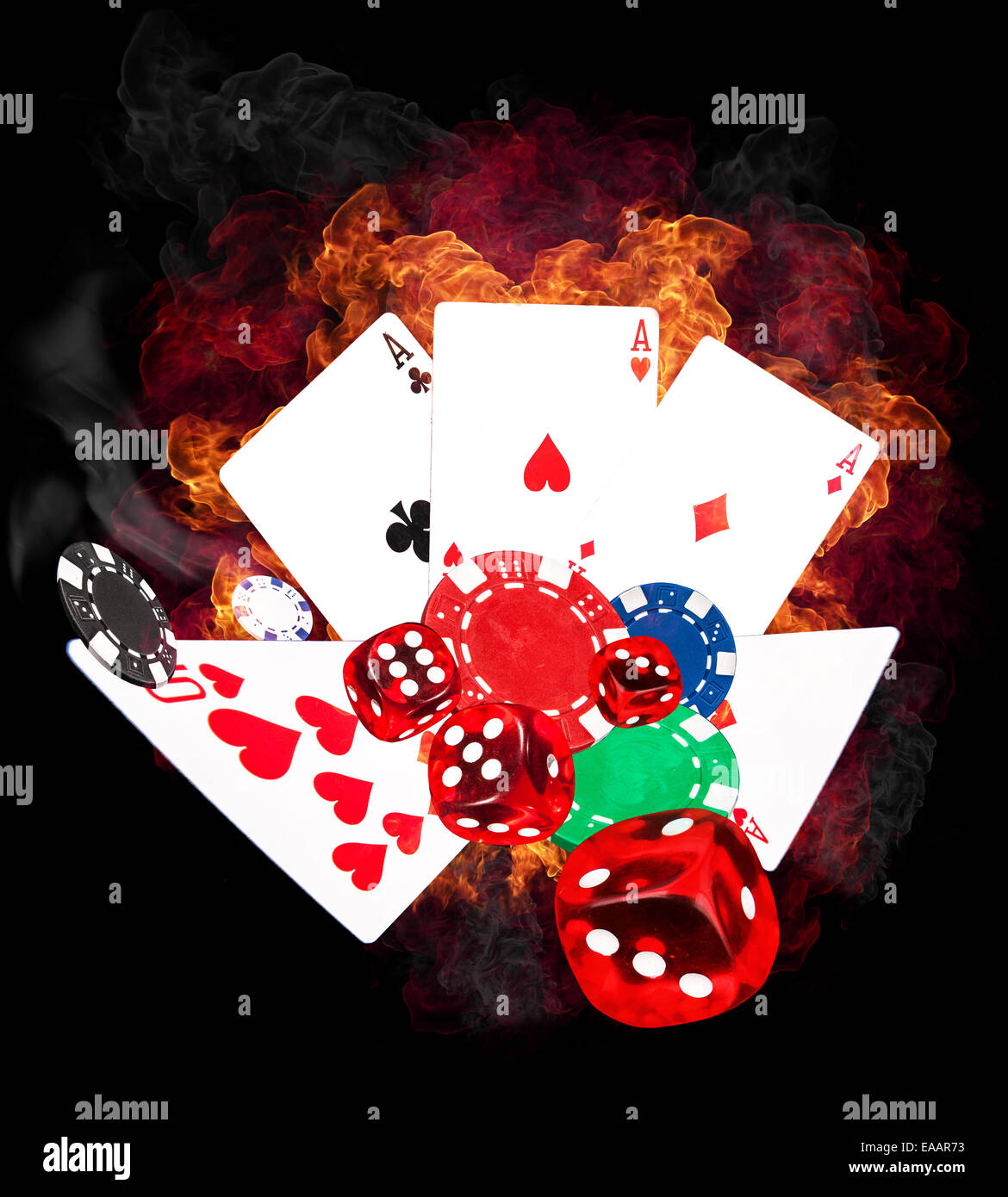 Hot poker game concept Stock Photo - Alamy