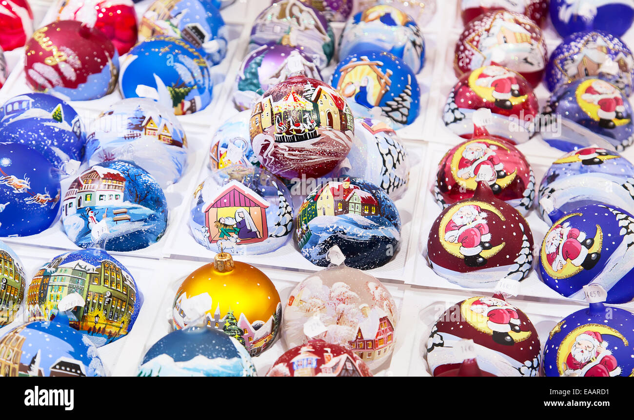 Colorful Christmas market in Strasbourg, Alsace, France Stock Photo - Alamy