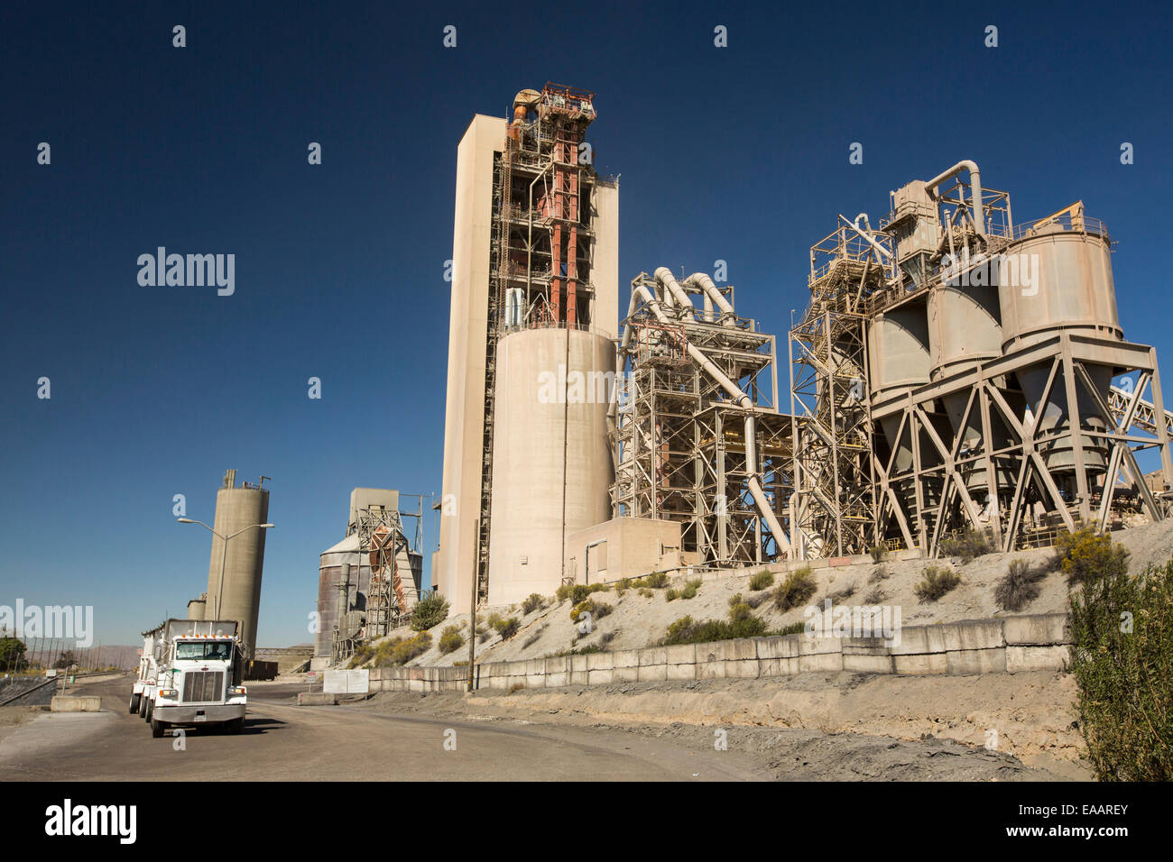 A cement works at Tehachapi Pass California, USA, Cement production is ...