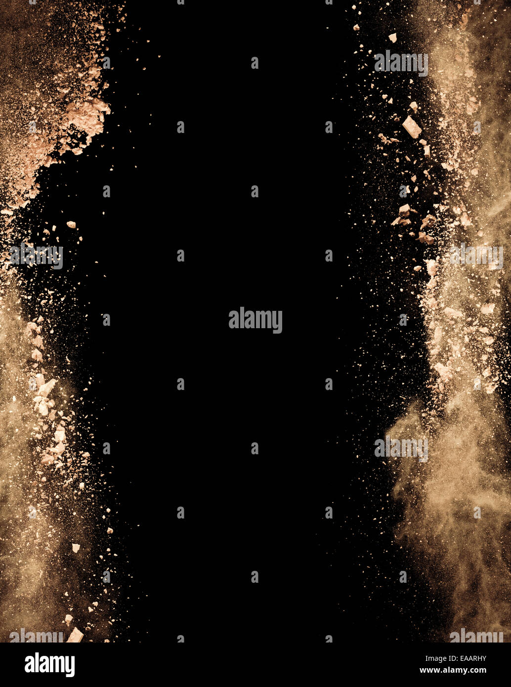 Isolated make-up powder on black background Stock Photo - Alamy