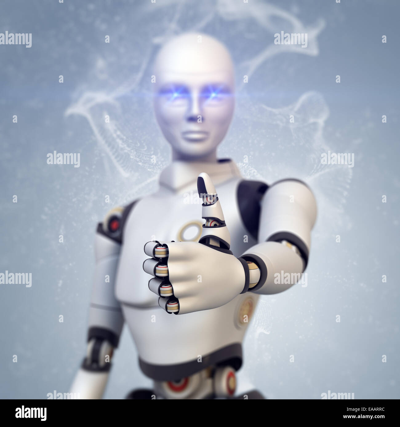 Cyborg giving the thumbs up Stock Photo - Alamy