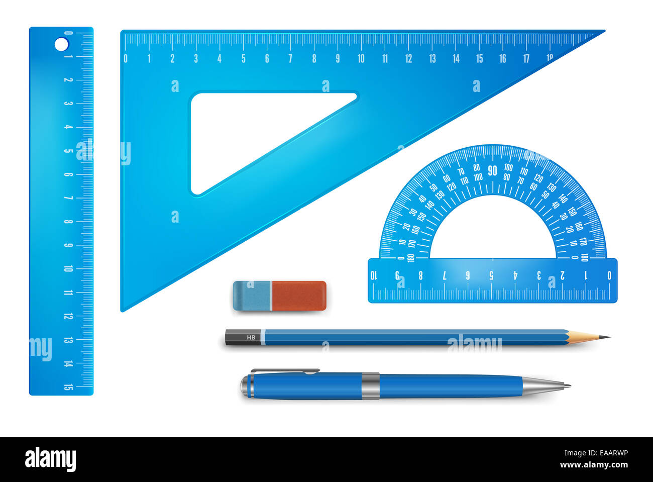 Measure ruler pencil hi-res stock photography and images - Alamy