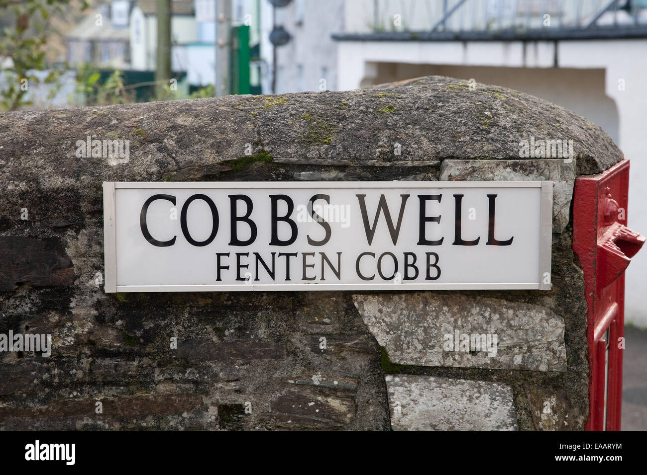 Cobbs Well Fenten Cobb sign Stock Photo - Alamy