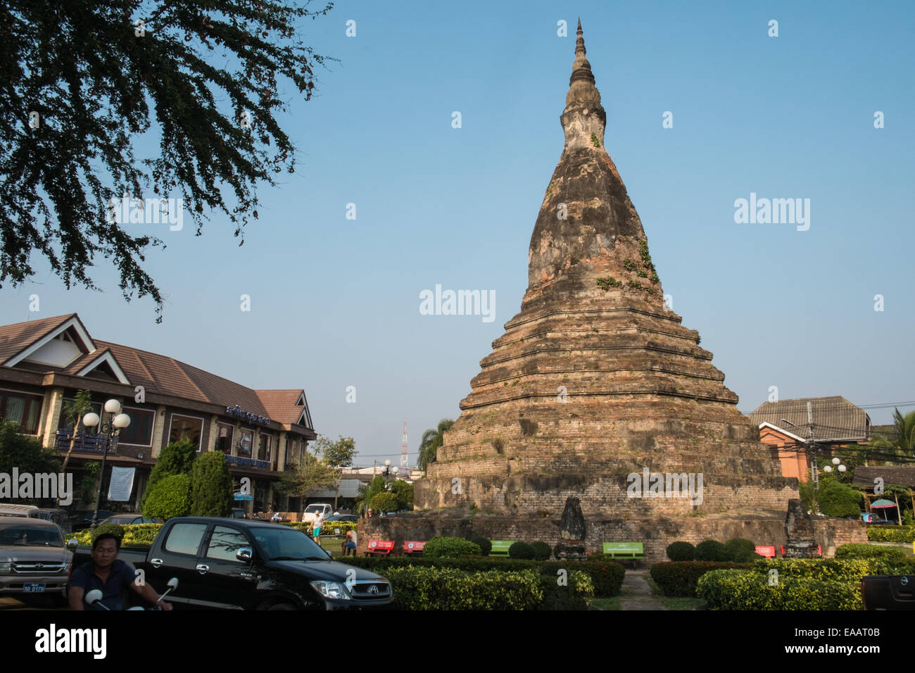 That Dam,aka Black Stupa,Vientiane,capital of, Laos, South East Asia ...