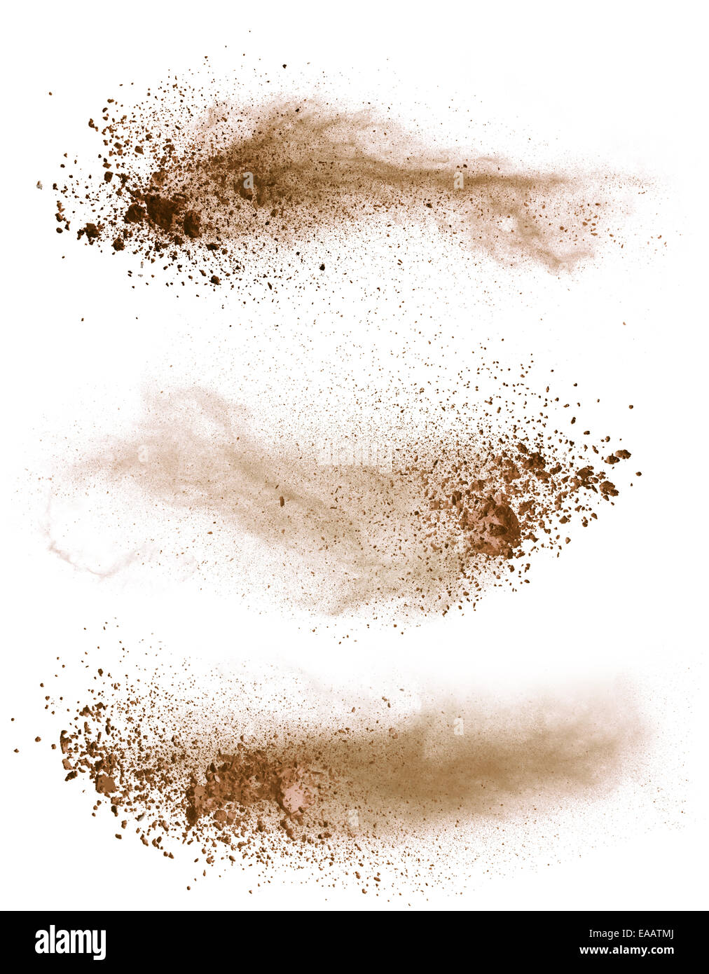 Isolated brown make-up powder on white background Stock Photo - Alamy