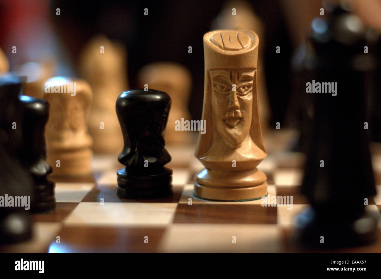 Carved chess hi-res stock photography and images - Alamy