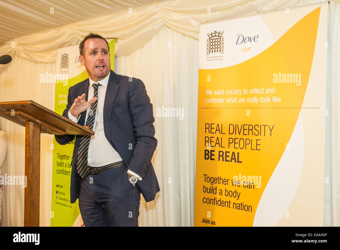 Graeme Pitkethly speaking at the BODY CONFIDENCE AWARDS 2014 House of ...