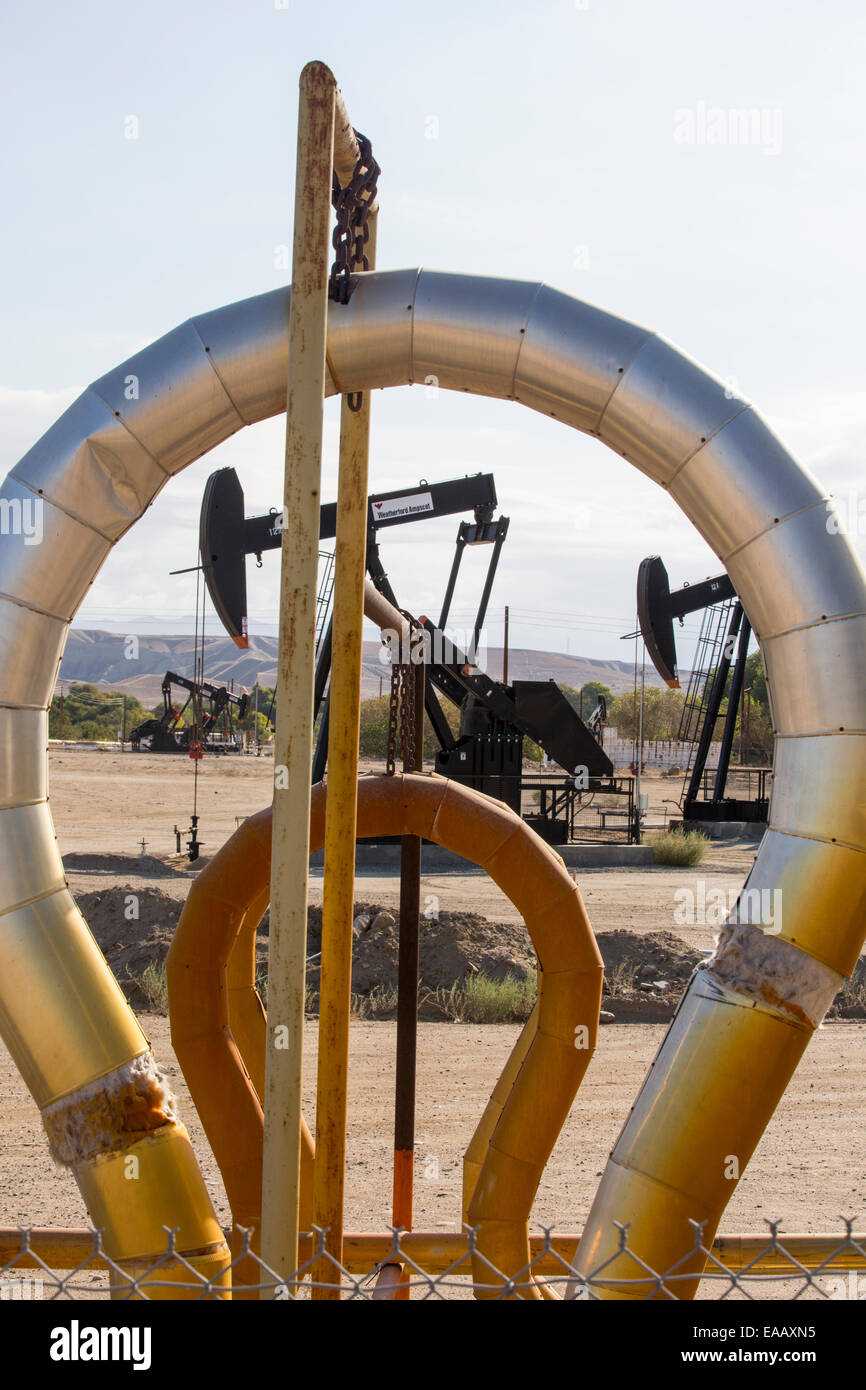 The Kern River oilfield in Oildale, Bakersfield, California, USA ...