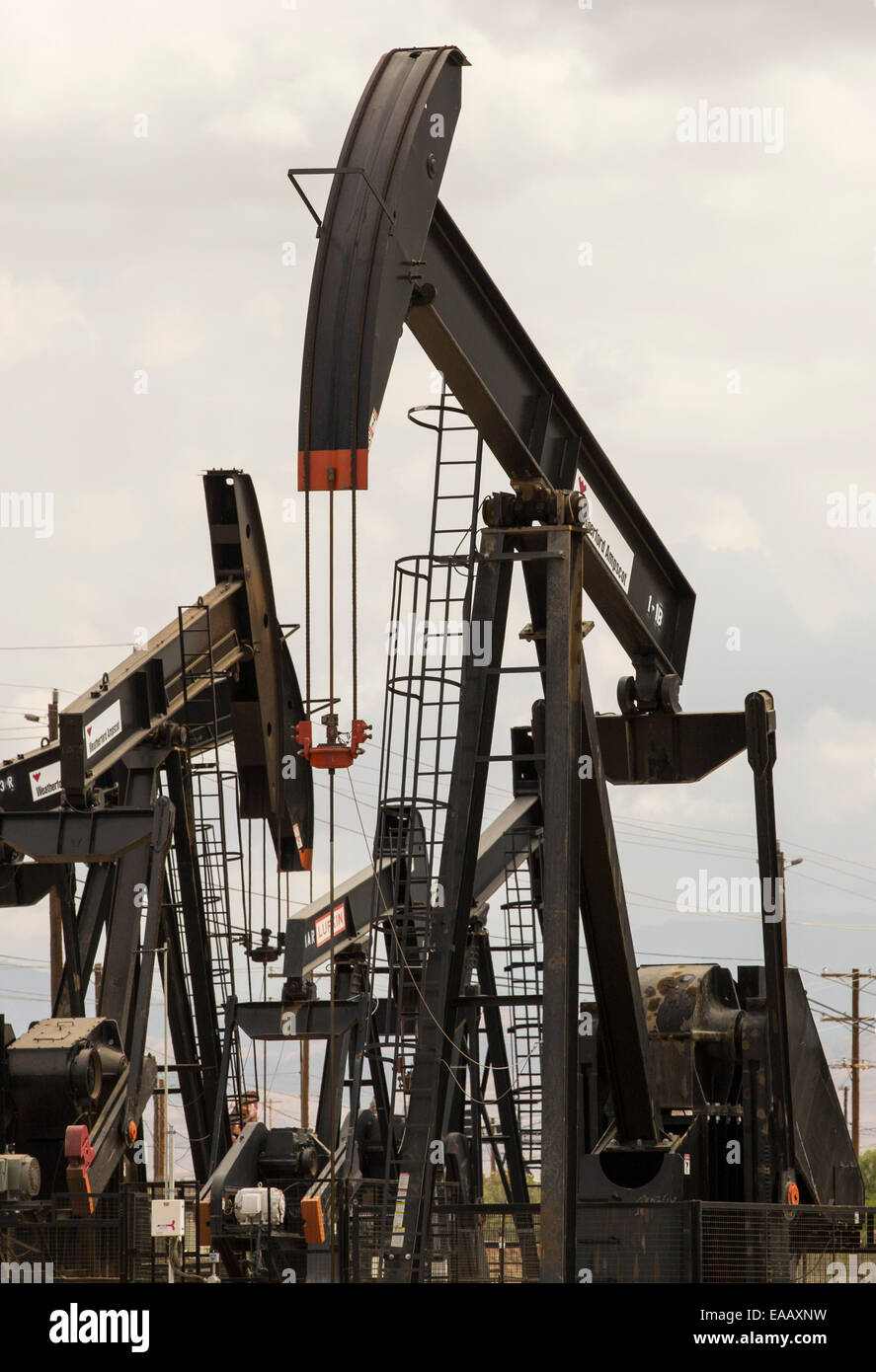The Kern River oilfield in Oildale, Bakersfield, California, USA ...