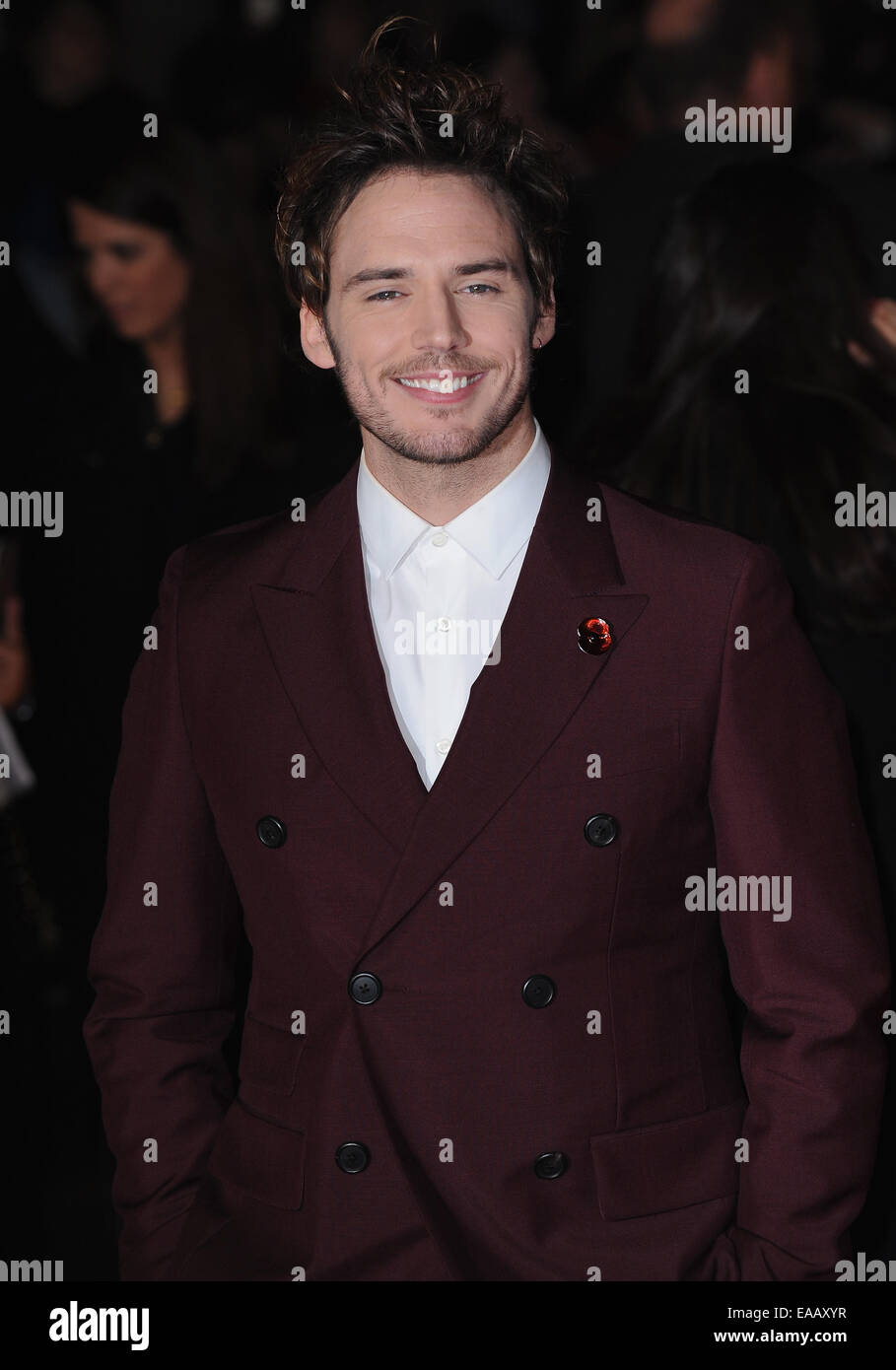London, UK. 10th Nov, 2014. Sam Claflin arrives for the World Premiere ...