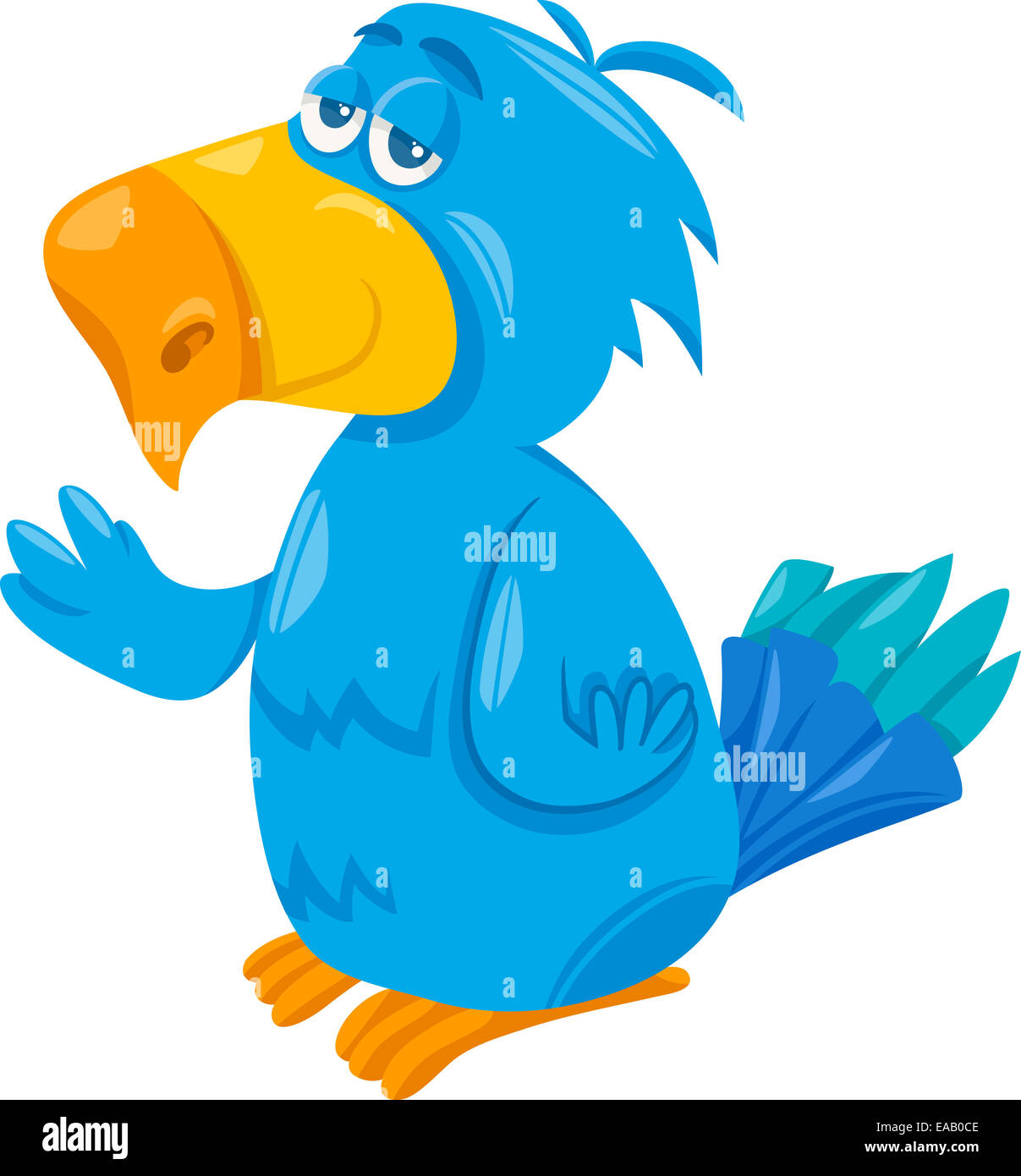 Cartoon Illustration of Funny Parrot Bird Character Stock Photo - Alamy