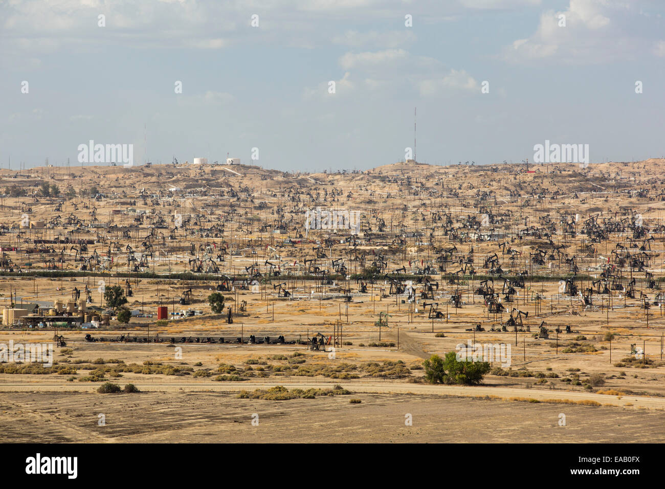 The Kern River oilfield in Oildale, Bakersfield, California, USA ...