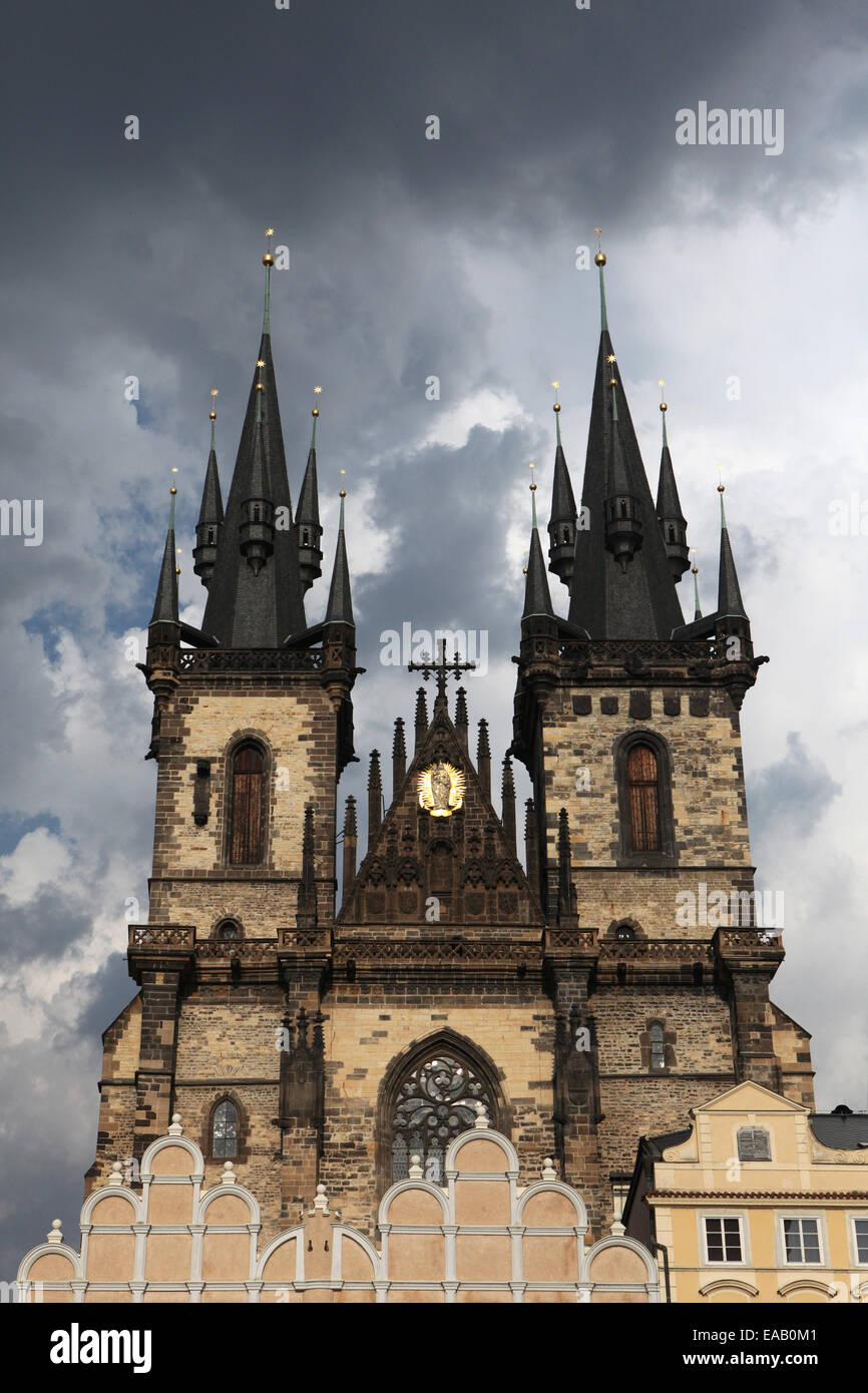 Tyn Church also known as the Church of Our Lady before Tyn at Old Town ...