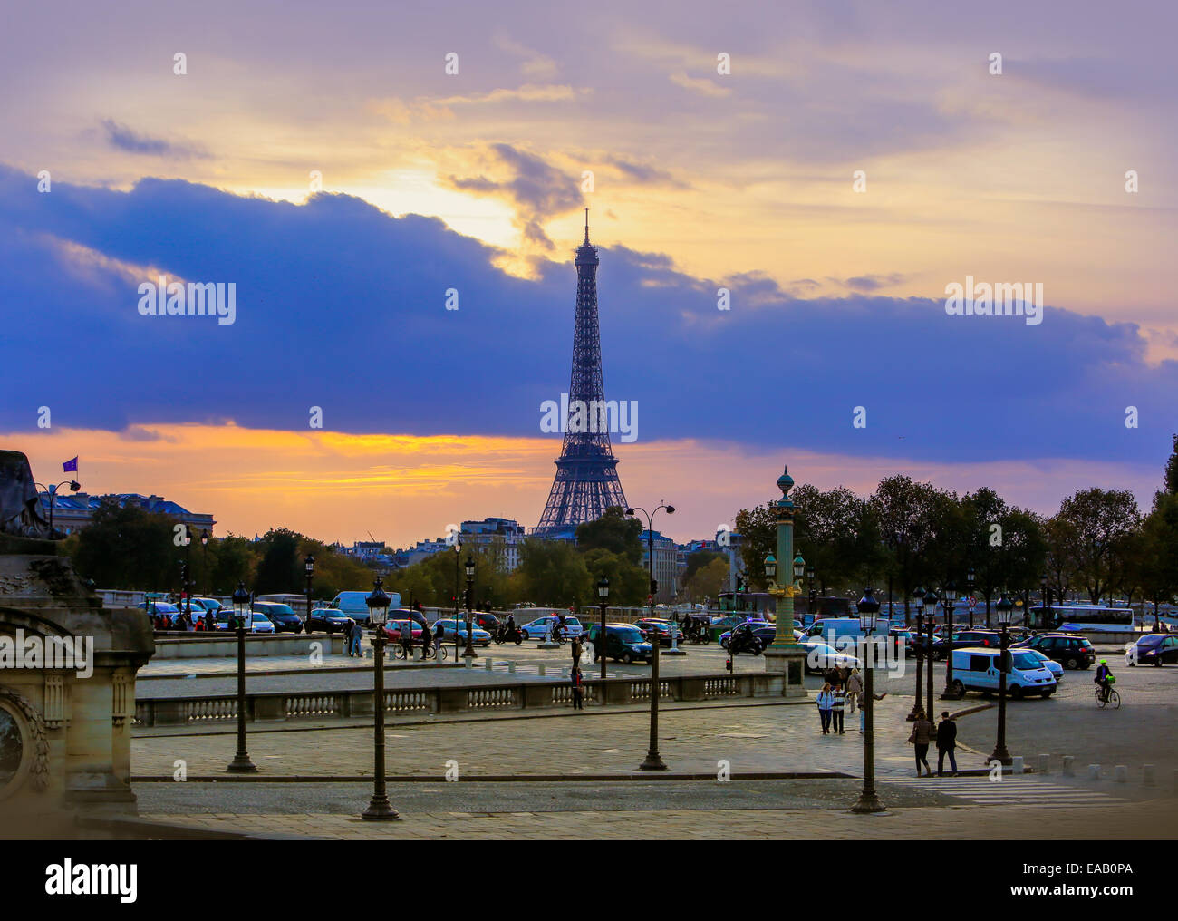 Eiffel Tower in the evening, Paris, France Stock Photo - Alamy