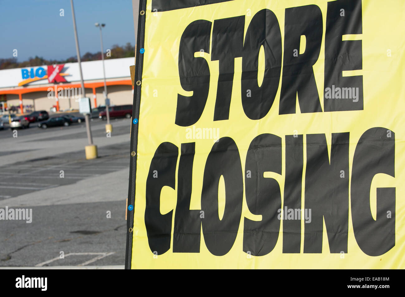 A Kmart retail store with a "Store Closing Sale" banner in Baltimore ...