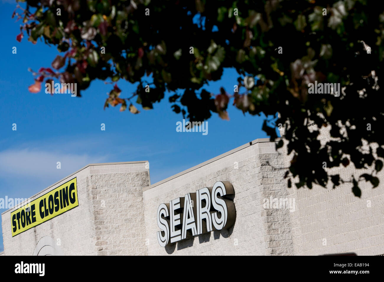 A Sears retail store with a "Store Closing Sale" banner in Chambersburg ...