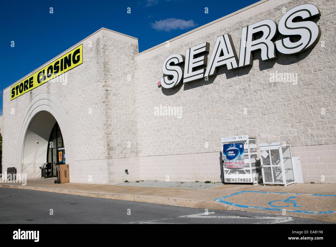 A Sears retail store with a "Store Closing Sale" banner in Chambersburg ...