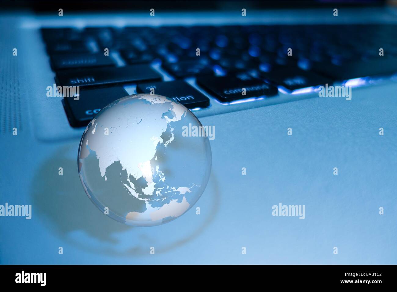 Earth on the PC Stock Photo - Alamy