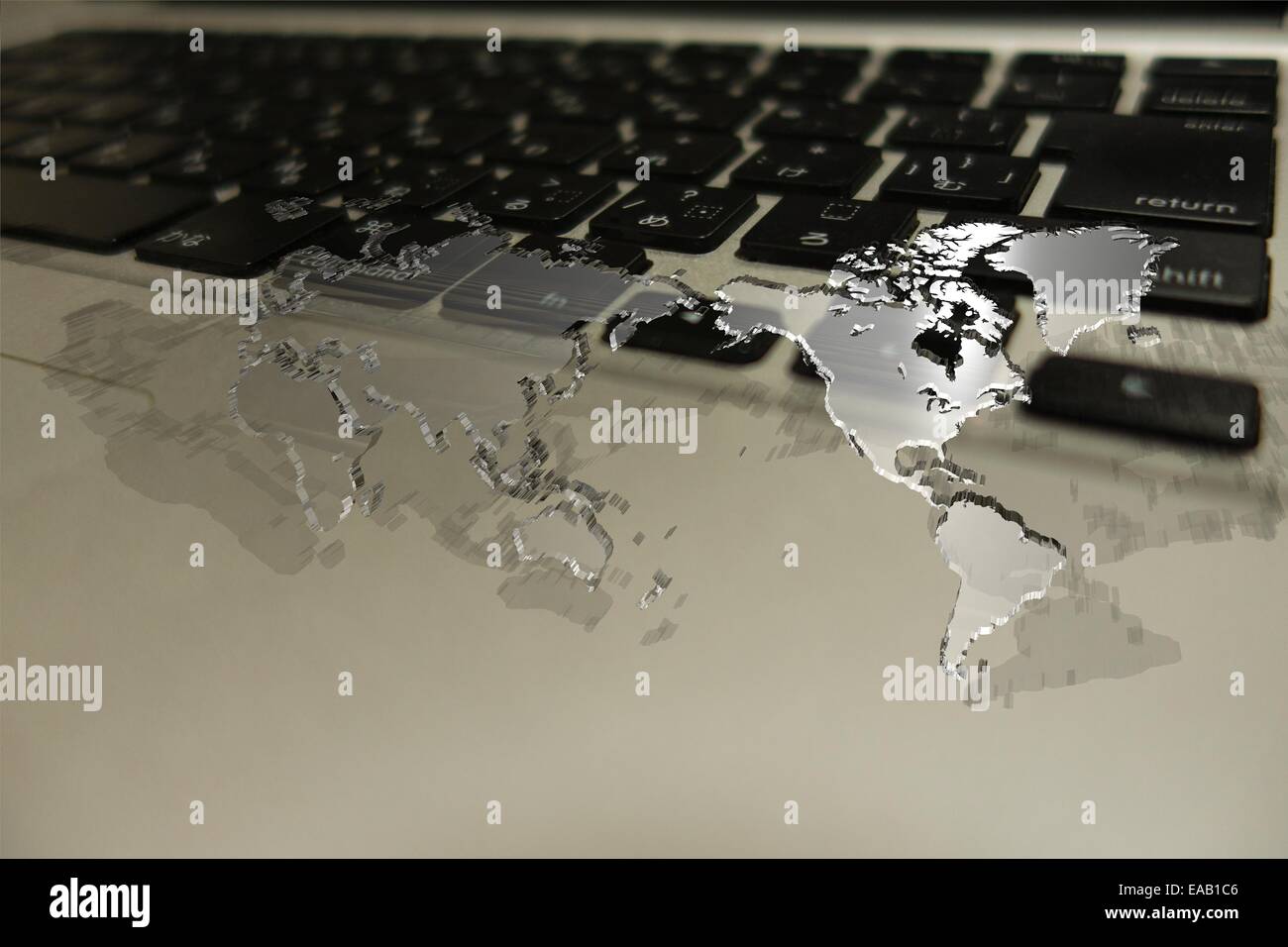 World map on the desk Stock Photo - Alamy