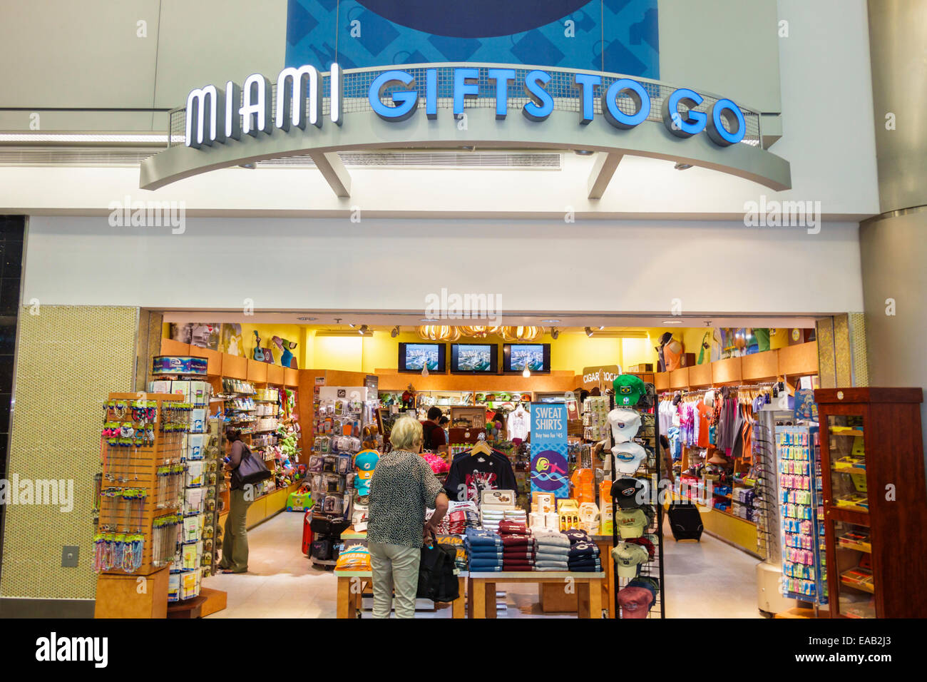 Miami Florida International Airport MIA,terminal,gate,shopping shopper ...