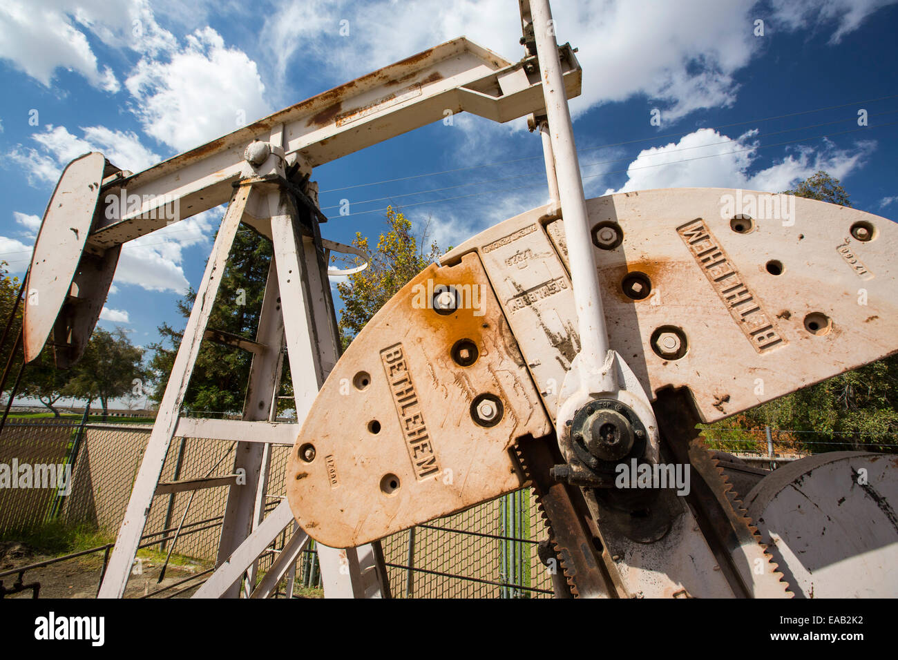 The Kern River oilfield in Oildale, Bakersfield, California, USA ...