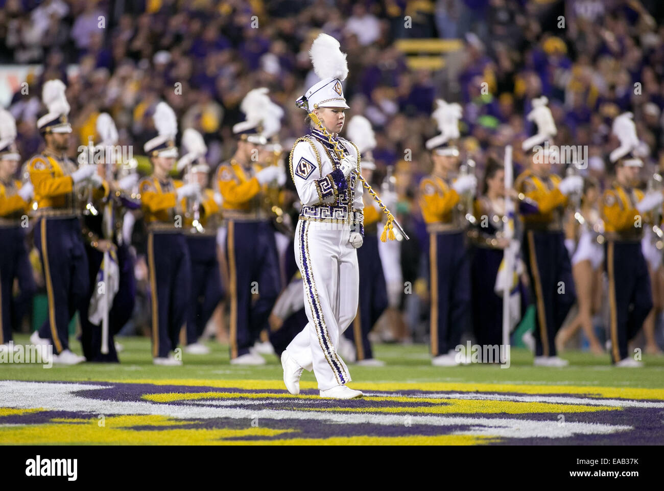 LSU Band performing during the game between Alabama Crimson Tide and ...
