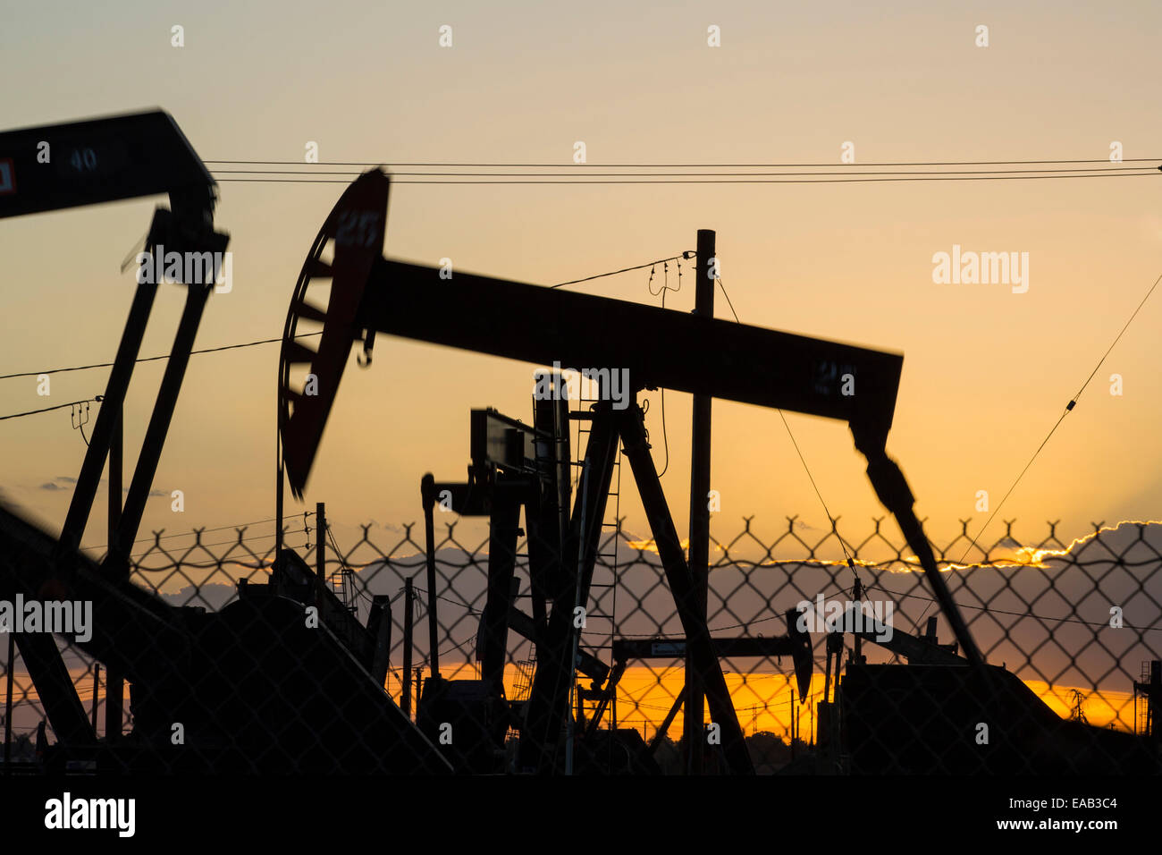 The Kern River oilfield in Oildale, Bakersfield, California, USA ...