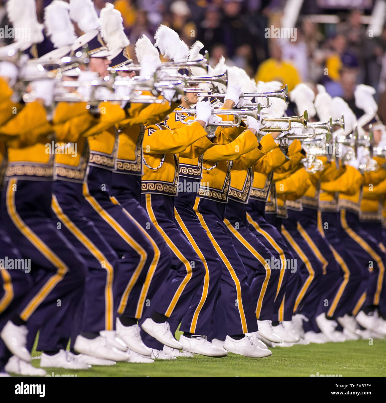 LSU Band performing during the game between Alabama Crimson Tide and ...