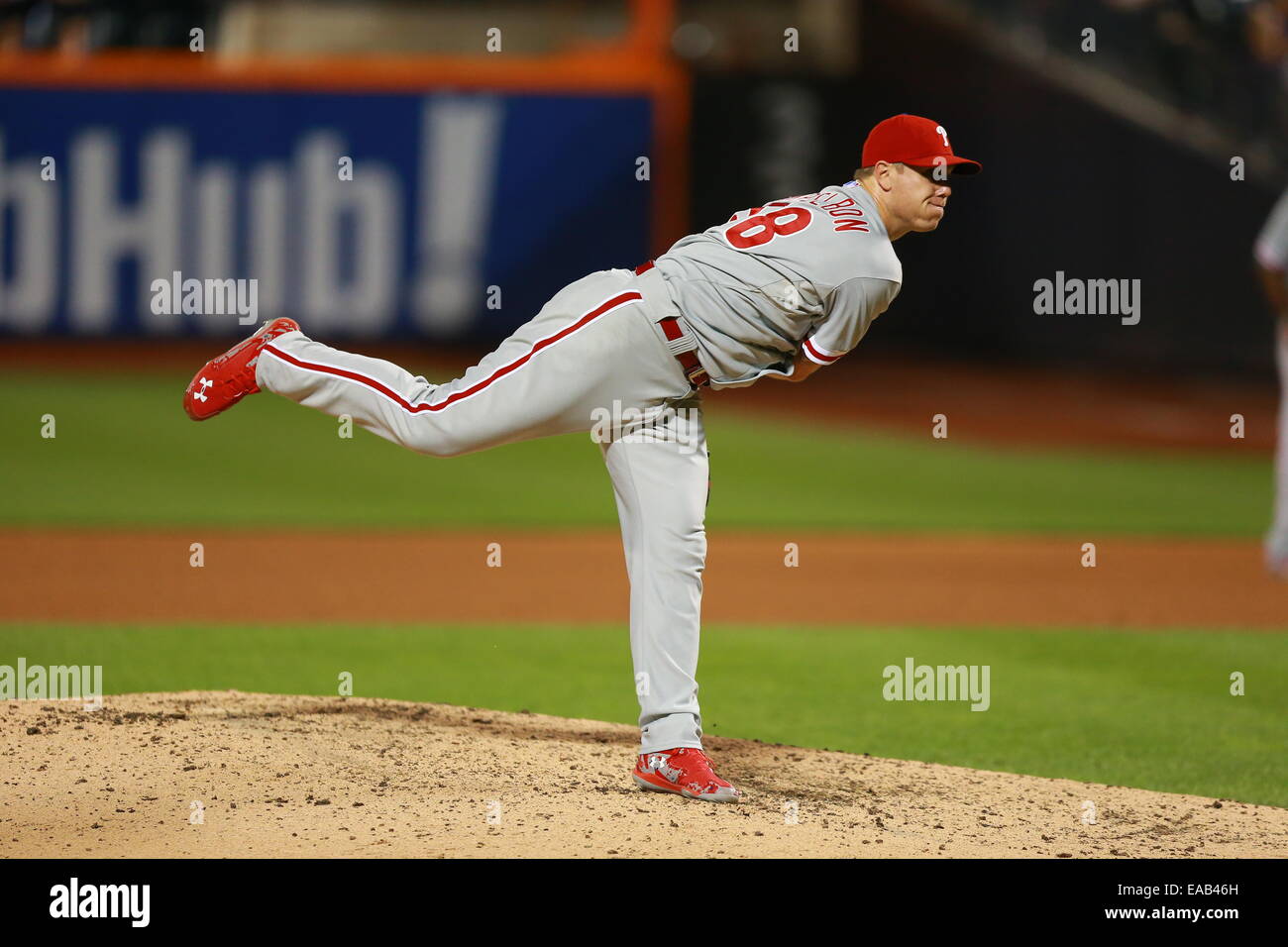 Queens, NY/USA – 30th Aug. 2014: Philadelphia Phillies Jonathan ...