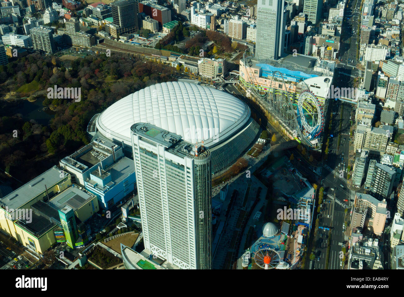 Tokyo Dome Aerial photography Stock Photo - Alamy