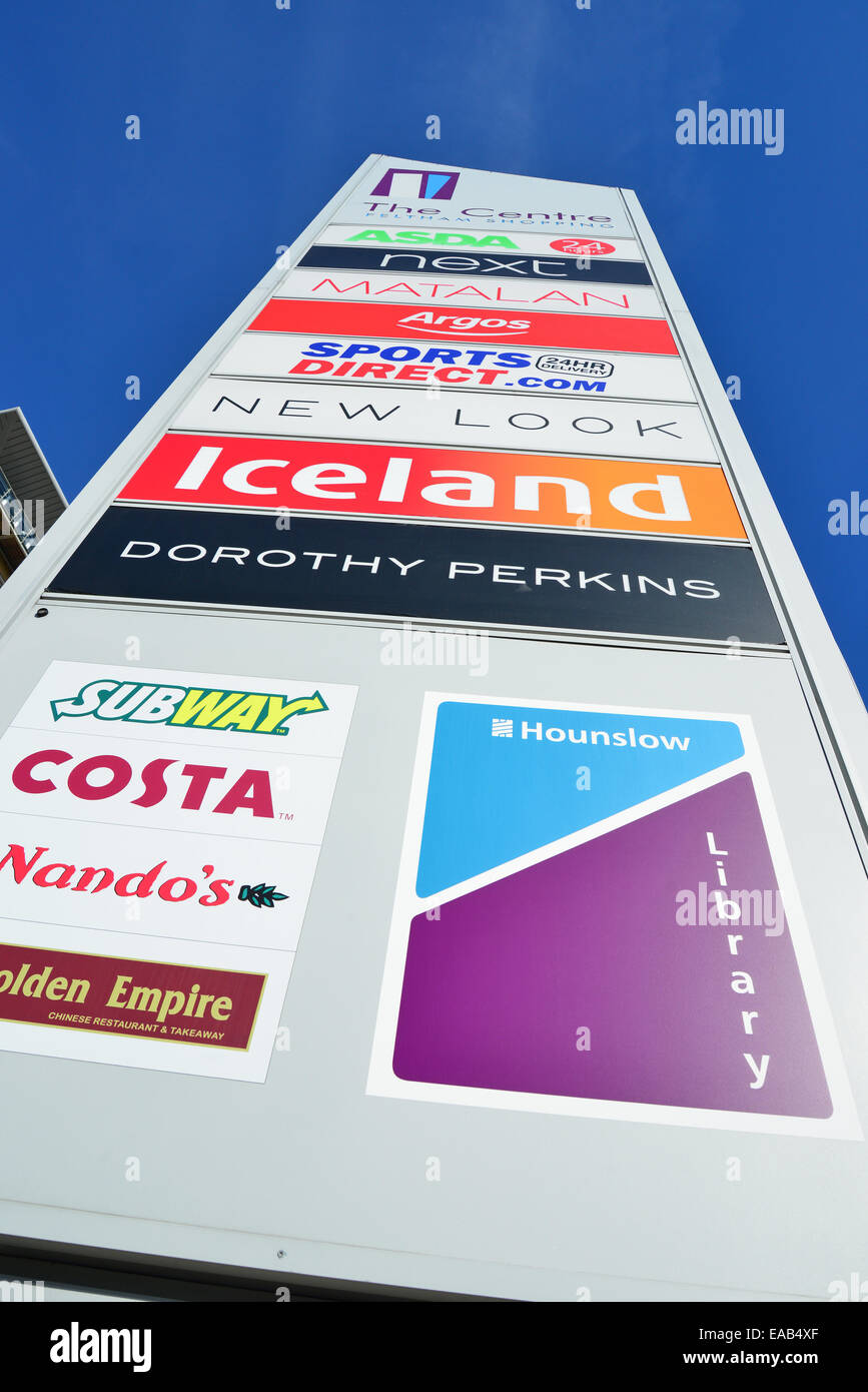 Shopping center sign hi-res stock photography and images - Alamy