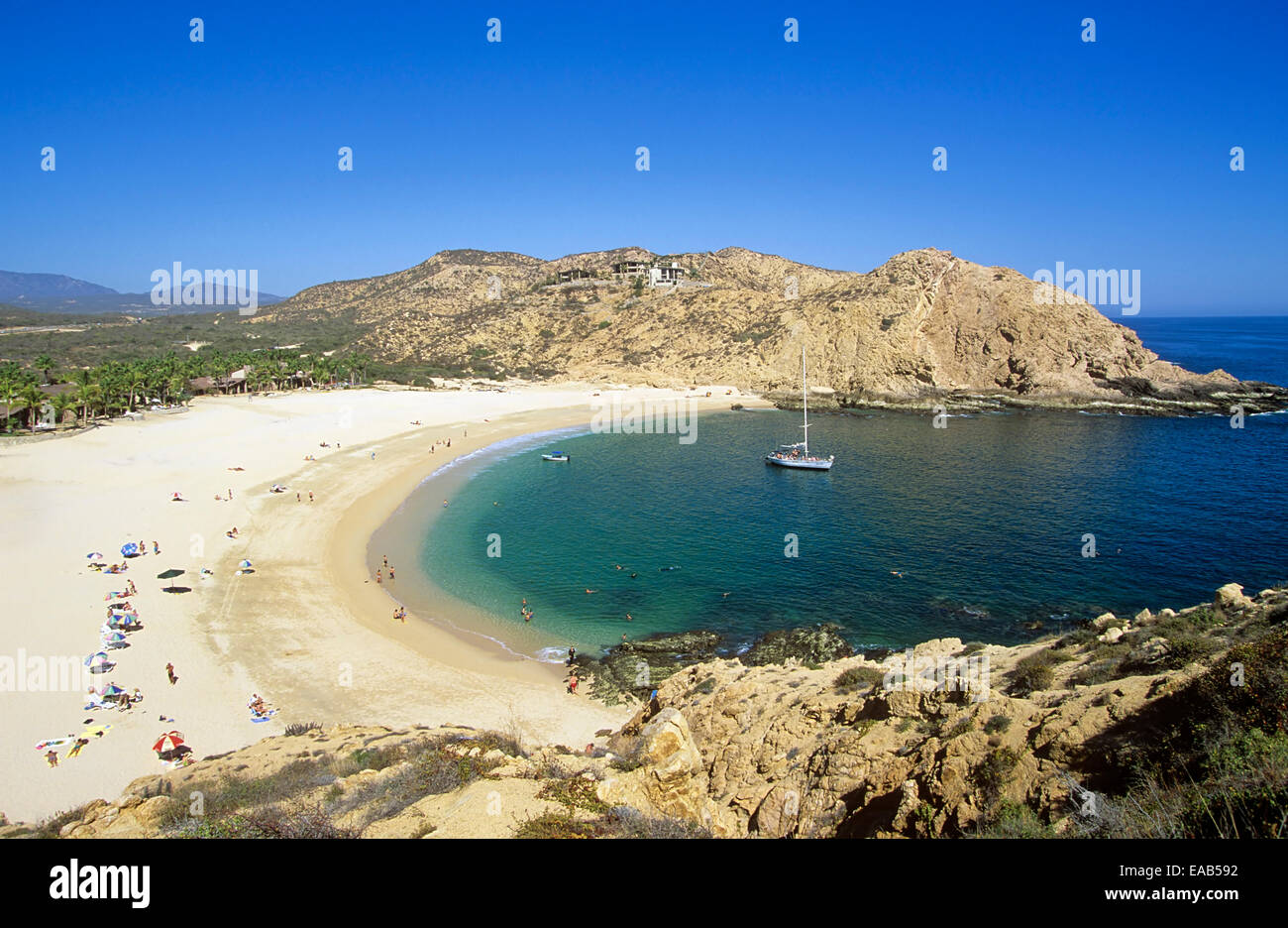 Playa Santa Maria sits in a protected cove between Cabo San Lucas and ...