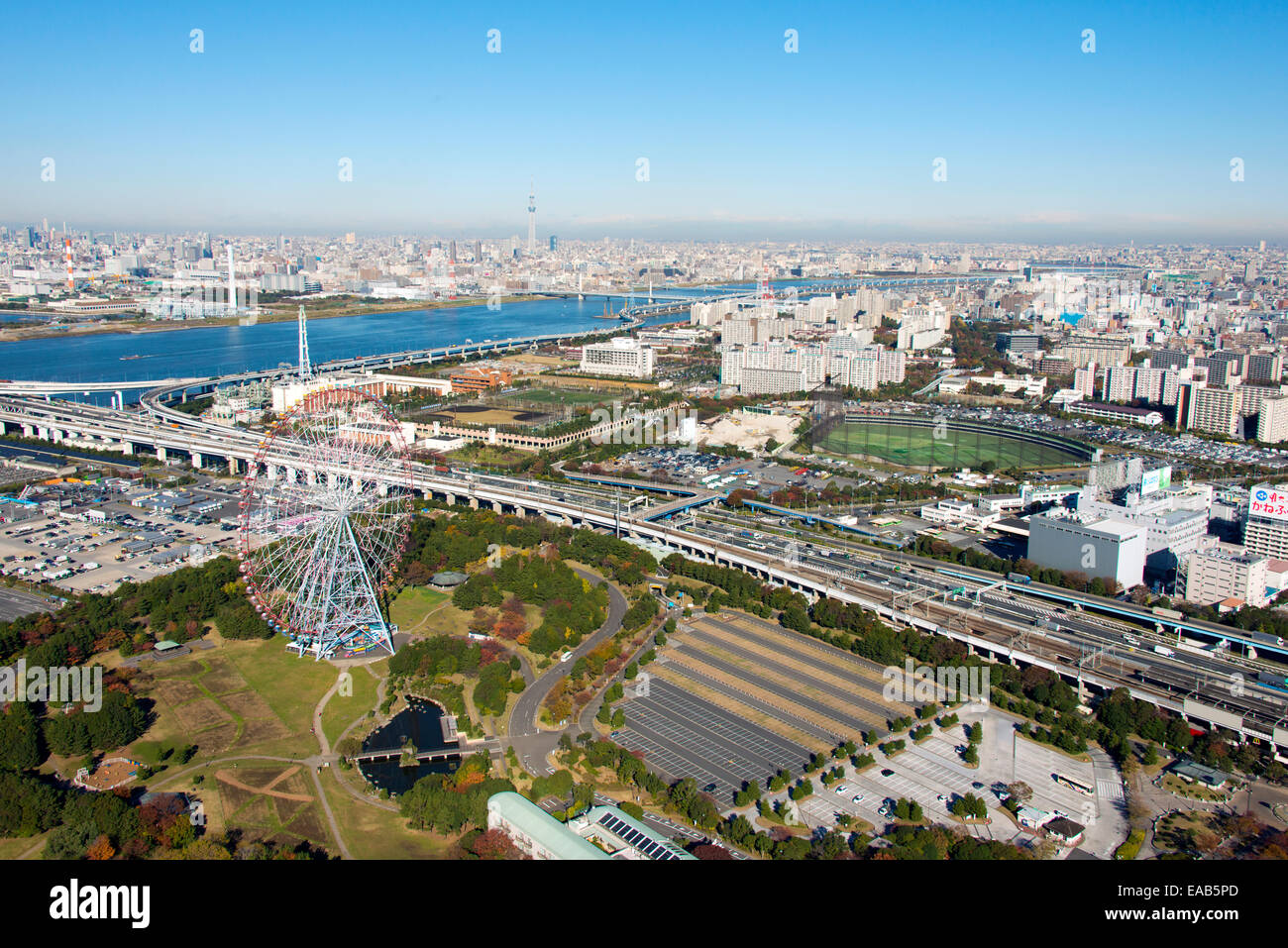 Tokyo Cityscape KasaiRinkai Koen aerial view Stock Photo - Alamy