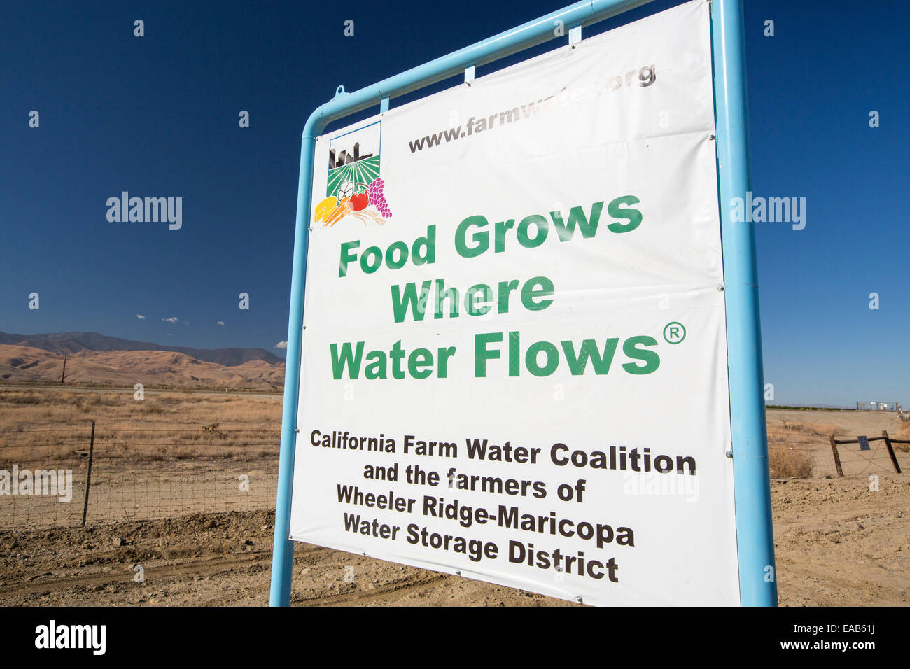 A farmers sign about the water crisis folllowing a 4 year long drought ...