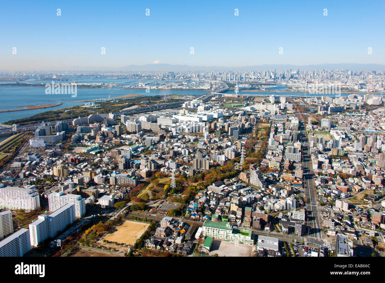 Tokyo Cityscape Edogawa-ku aerial view Stock Photo - Alamy