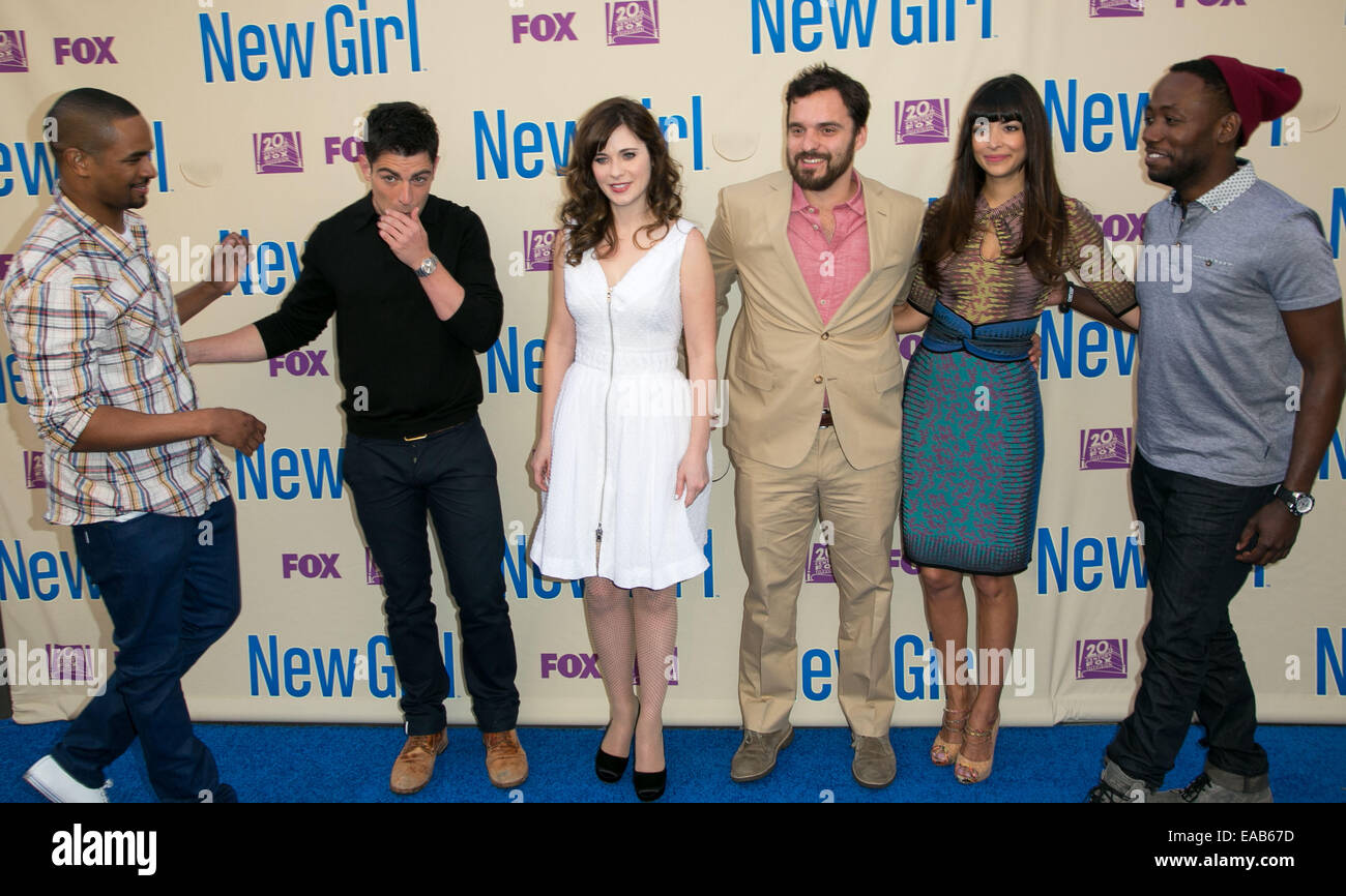 Celebrities attend NEW GIRL Season Three finale screening & panel at Zanuck Theatre on the FOX ...